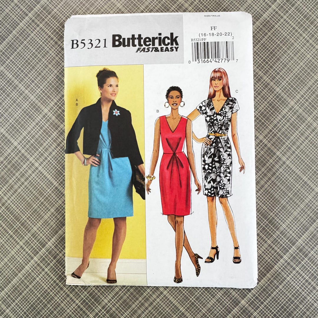 Butterick 5321 Sewing Pattern Misses Jacket and Dress Fast and Easy Out ...