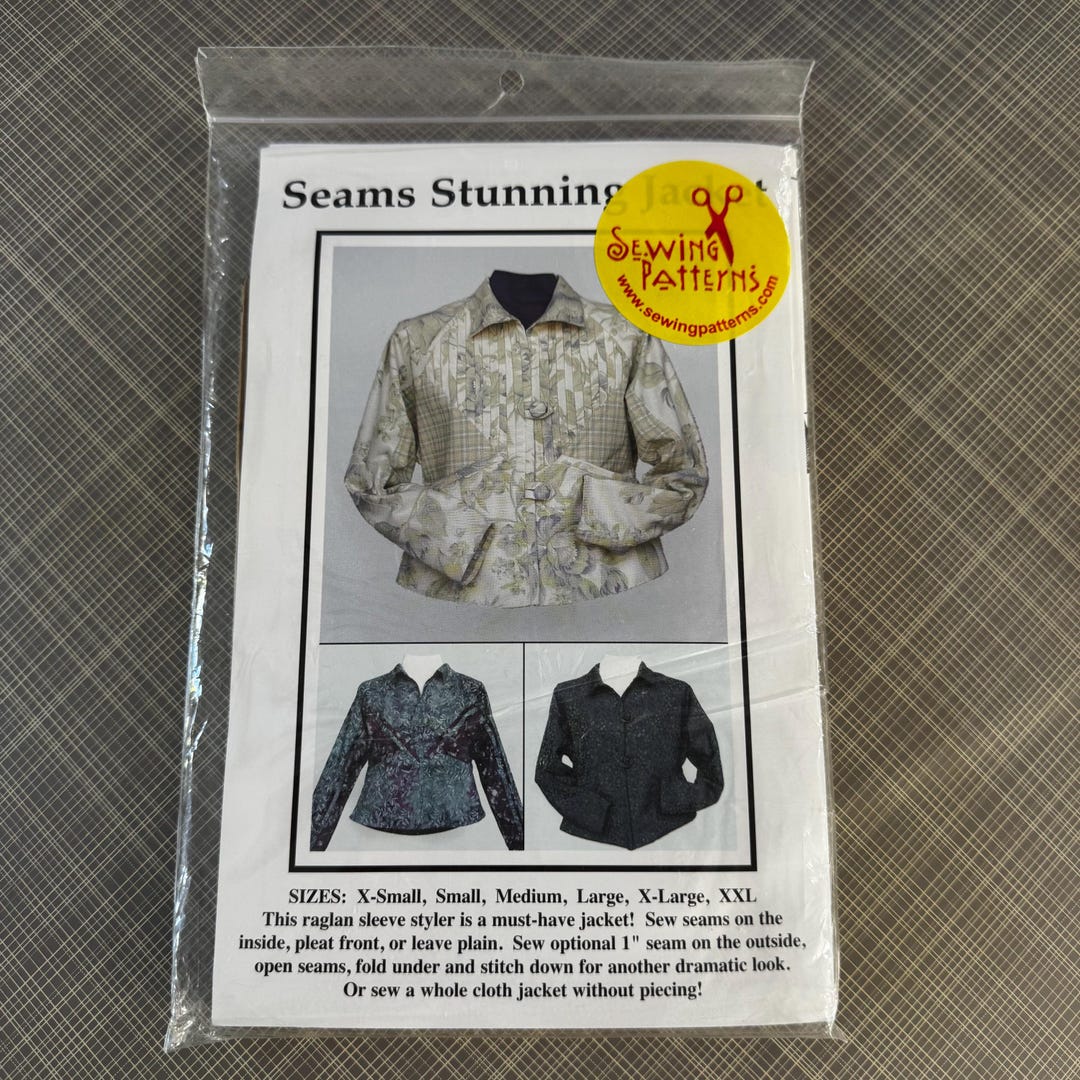 CNT Pattern Co Seams Stunning Jacket Factory Fold Uncut Sizes XS-XXL - Etsy