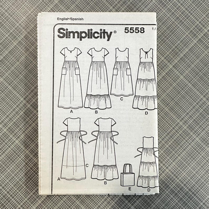 Simplicity 5558 Miss Pullover Dress Pattern and Bag Out of Print ...