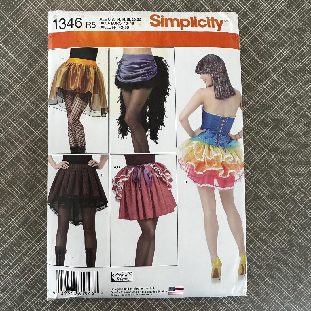 Simplicity Sewing Pattern 1346 Misses' Skirt and Bustle Halloween ...