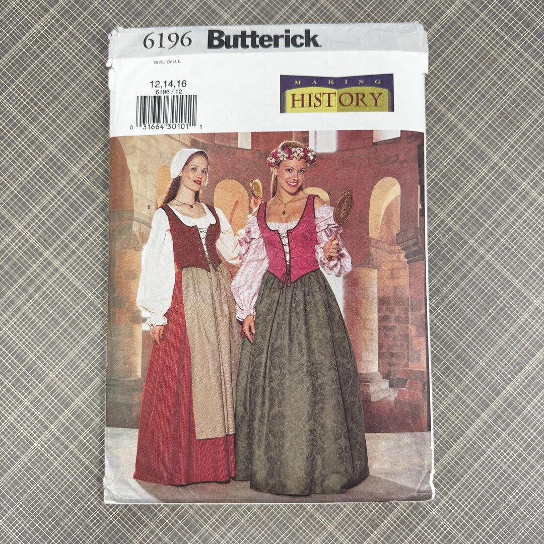 Butterick 6196 Sewing Pattern Misses' Historical Renaissance Bar Wench ...