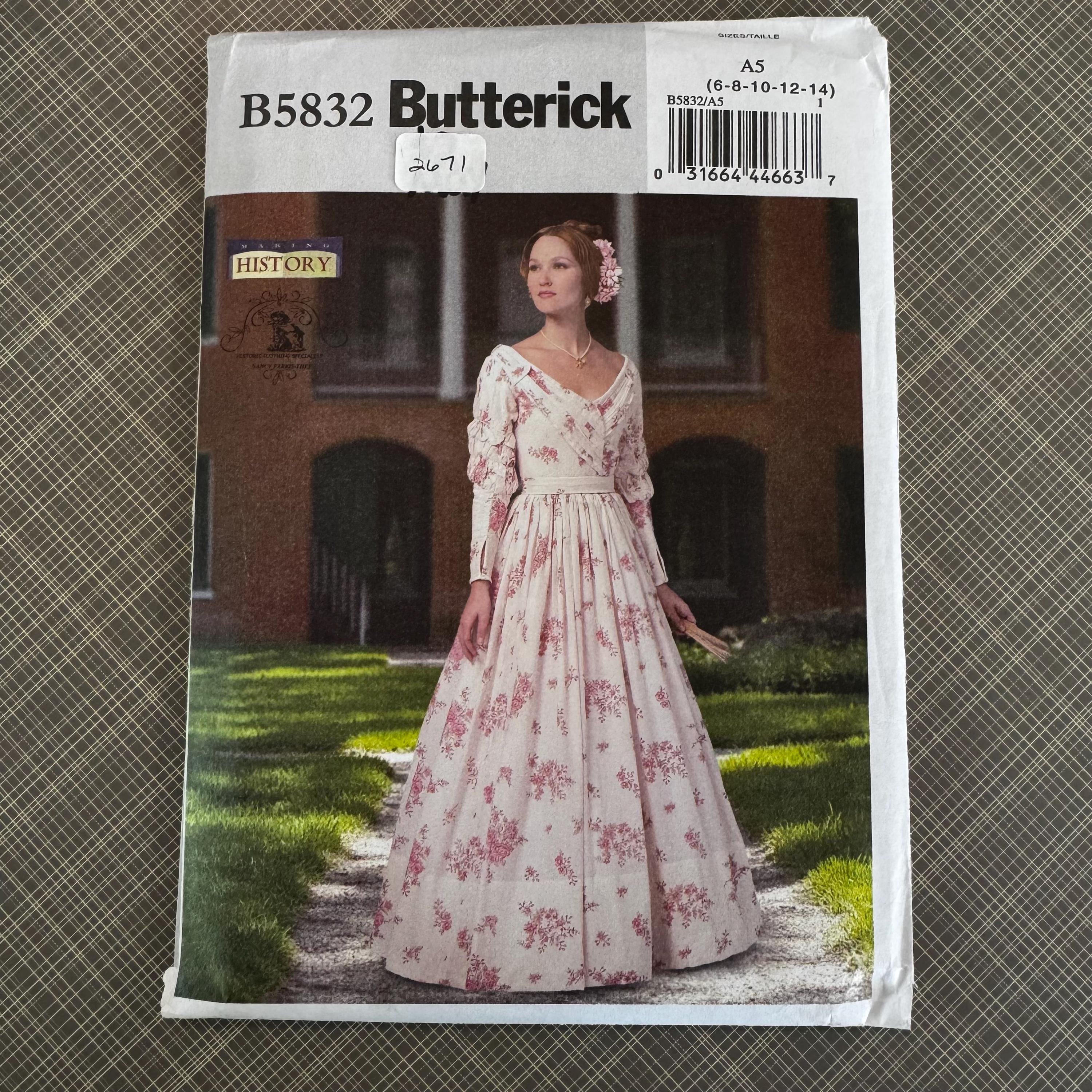 Butterick Sewing Pattern 5832 Misses Victorian Era Gilded Age and 18th ...