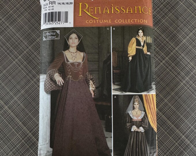 Simplicity Sewing Pattern 8725 Size 16,18,20 Misses' Medieval Costume ...