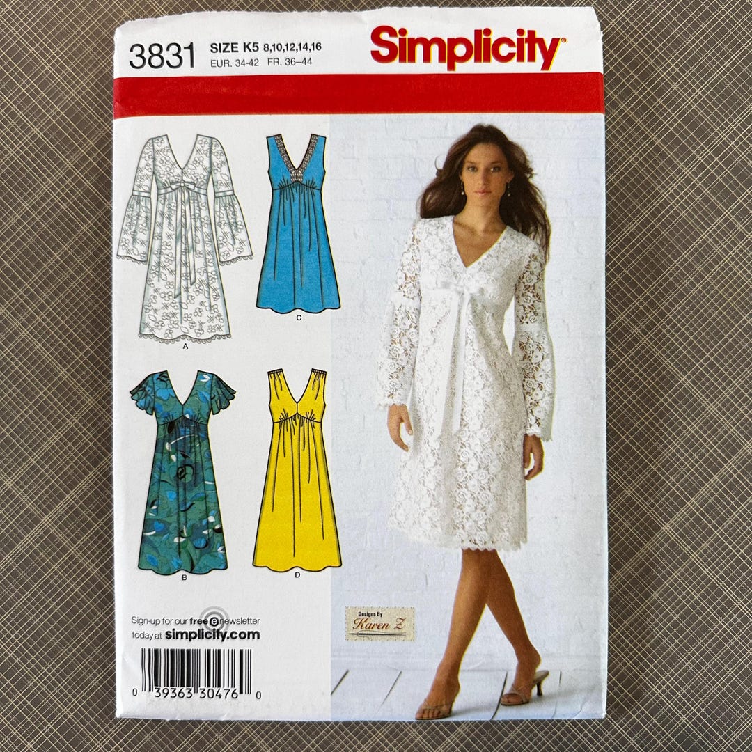 Simplicity 3831 Sewing Pattern Misses'/miss Petite Dress in Two Lengths ...