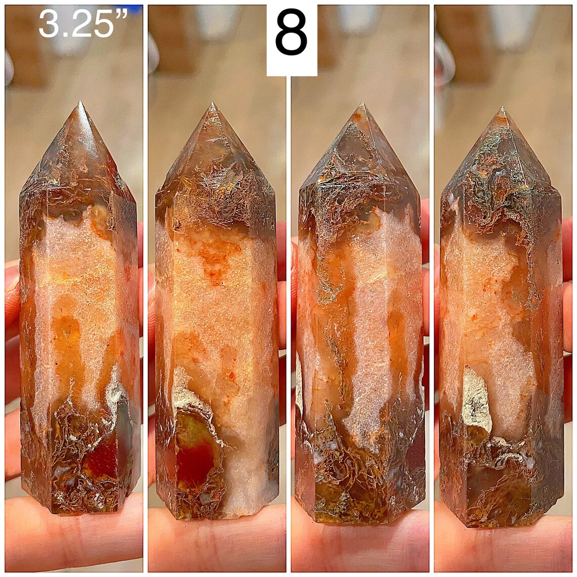 Red Moss Agate Towers Rare Carnelian Moss Agate Towers - Etsy