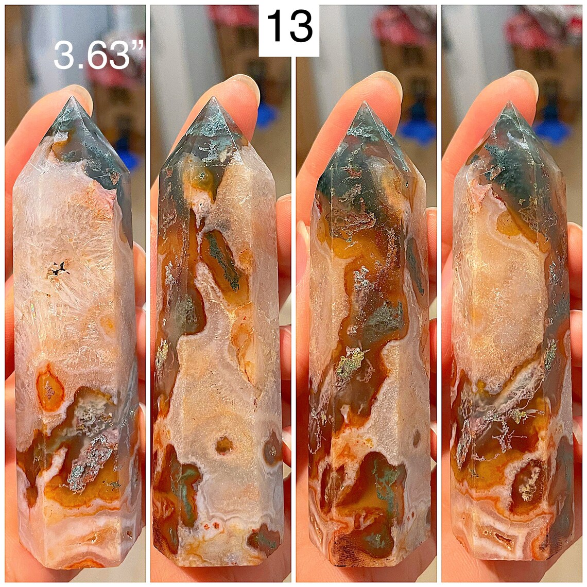 Red Moss Agate Towers Rare Carnelian Moss Agate Towers - Etsy