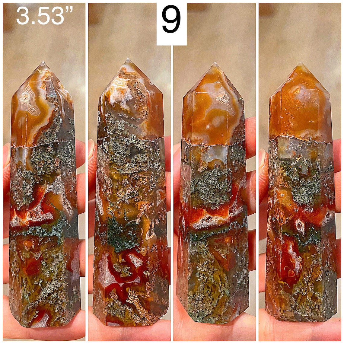 Red Moss Agate Towers Rare Carnelian Moss Agate Towers - Etsy