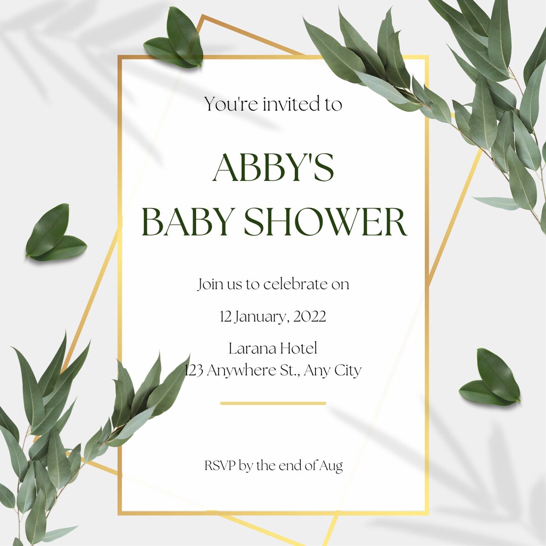 Baby Shower Invitation PDF Downloadable and Printable - Etsy