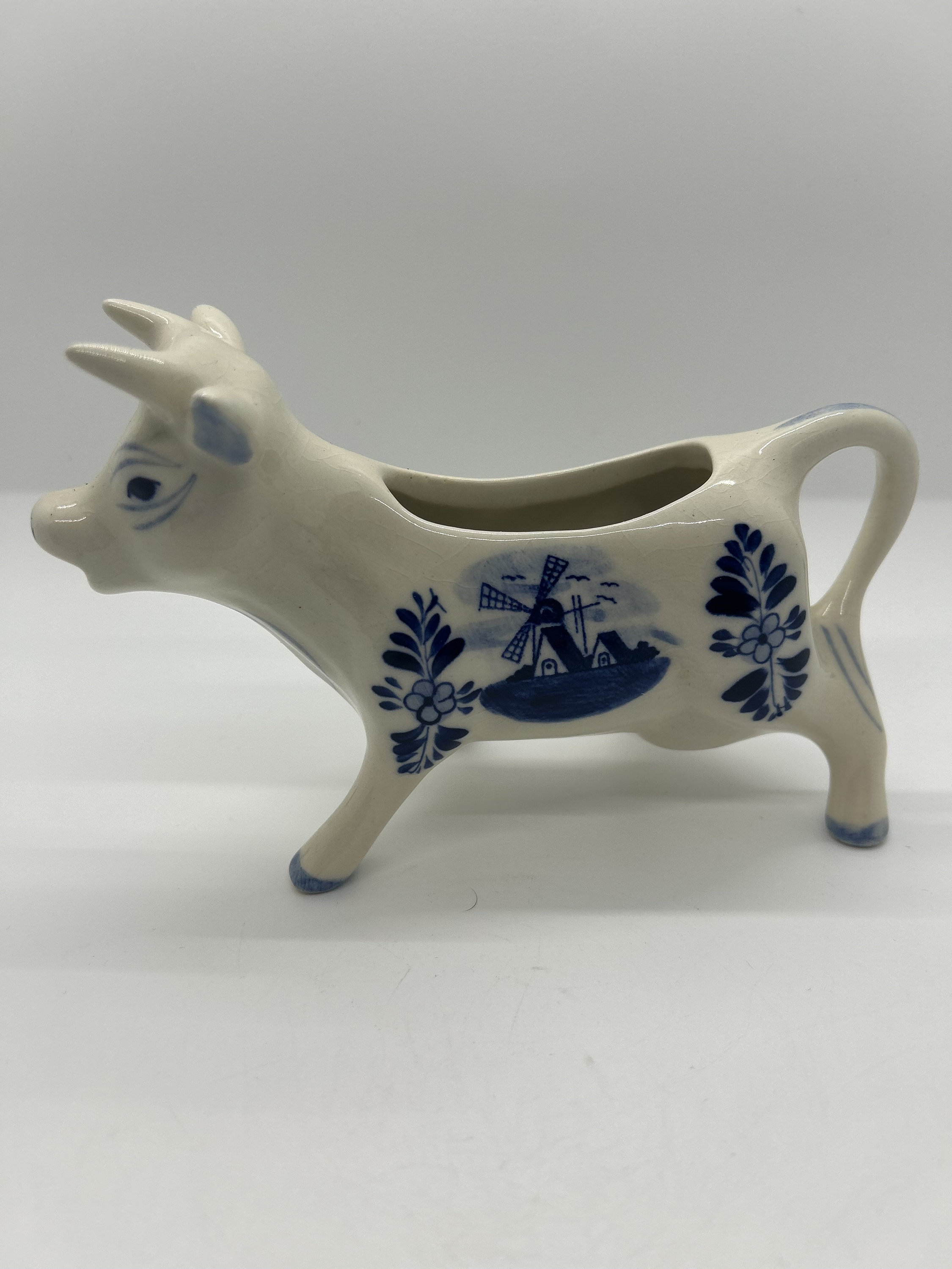 Vintage Ceramic Delft Cow Cream Milk Jug - Etsy
