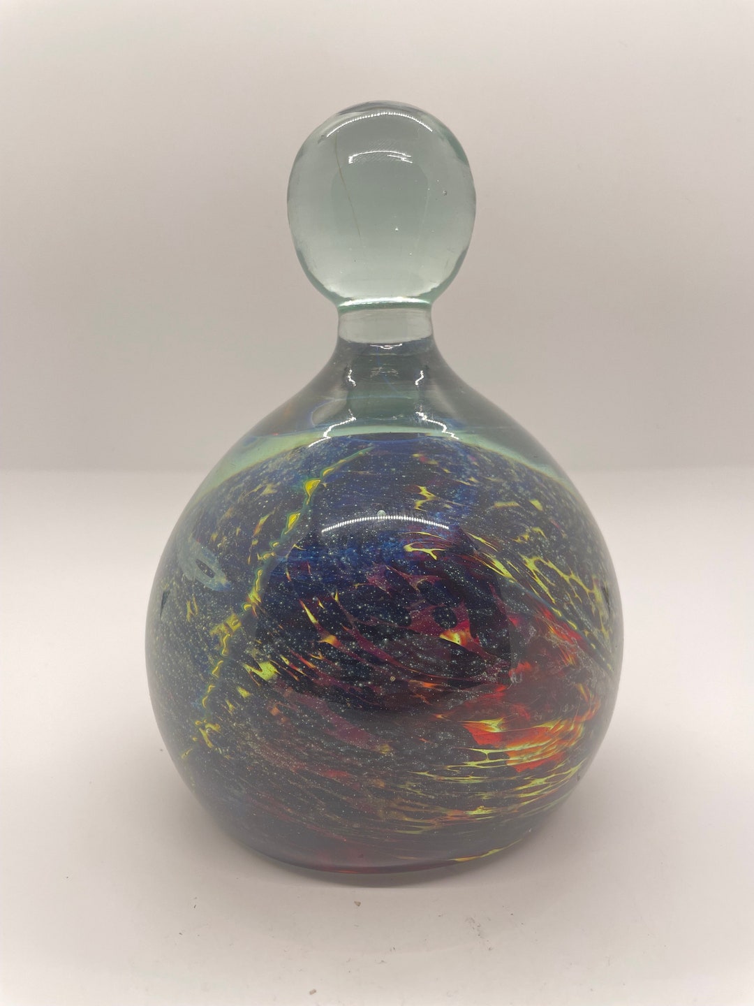 Vintage Mdina Glass Paperweight Bottle/bell Shaped - Etsy