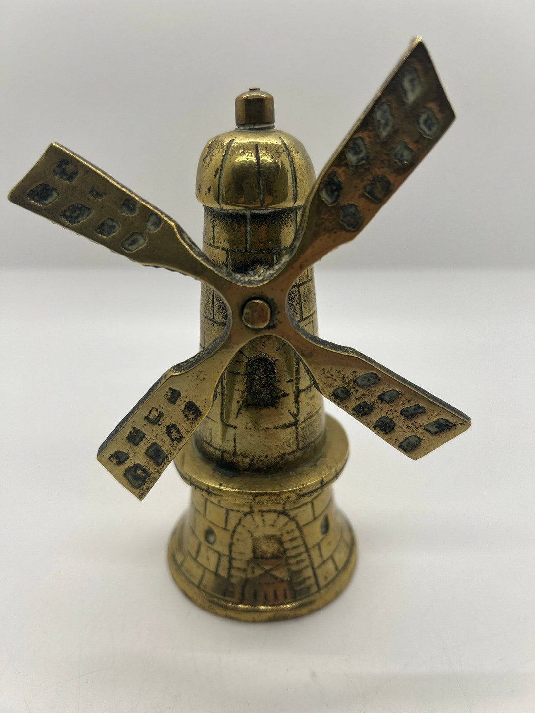 Vintage Brass Windmill Model - Etsy