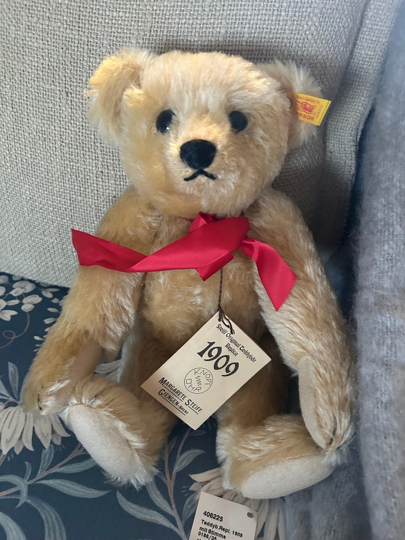 Vintage Steiff 1909 Replica Bear Genuine Mohair With Growler C1983 - Etsy