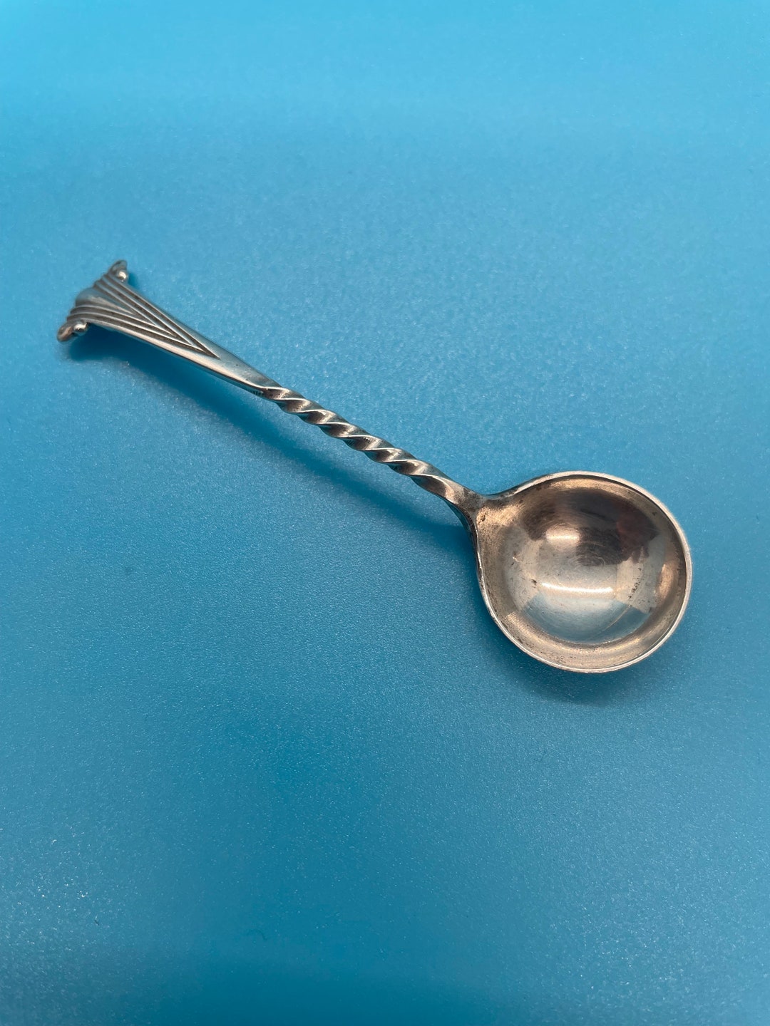 Antique Victorian Solid Silver Salt Spoon Birmingham C1890 - Etsy