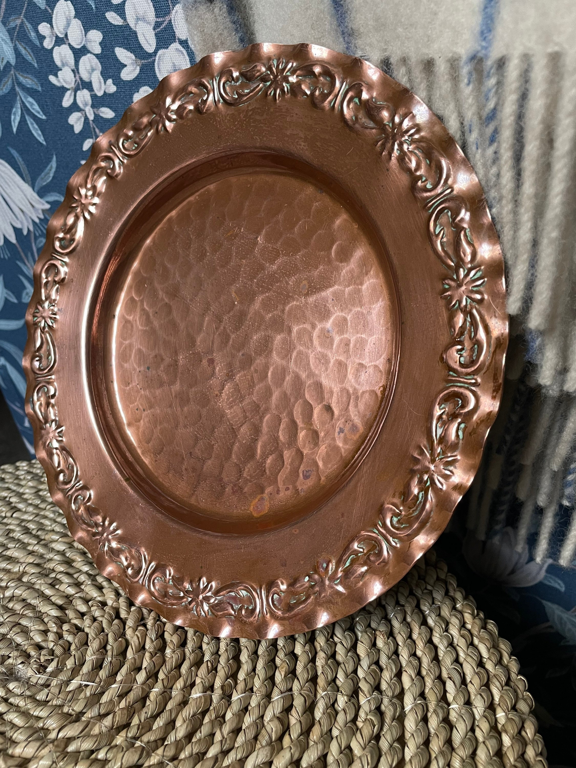 Antique Arts and Crafts Copper Charger Plate C1900 - Etsy