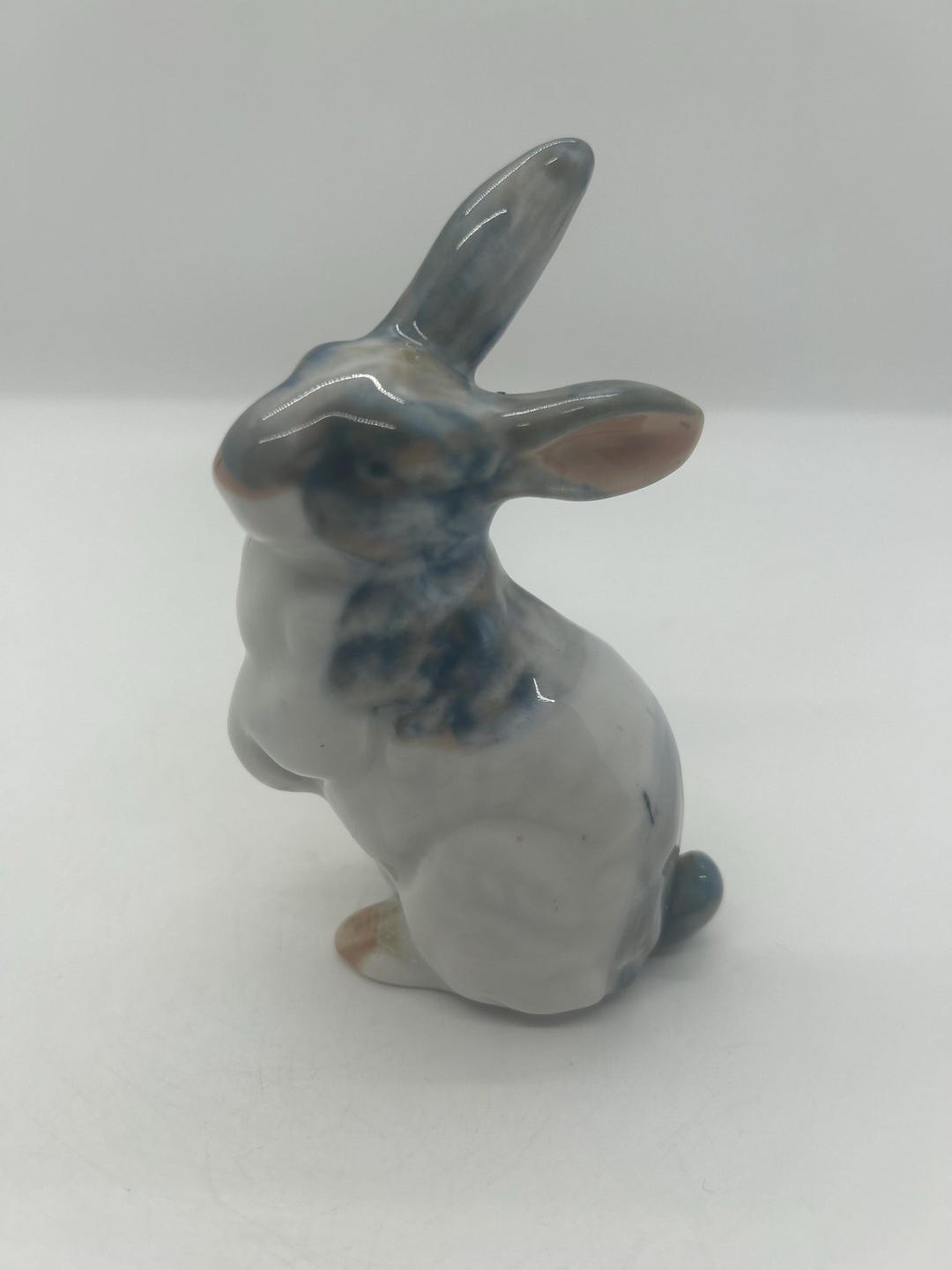 Vintage Ceramic Miniature Small Rabbit Model Figurine Attractively Drip ...