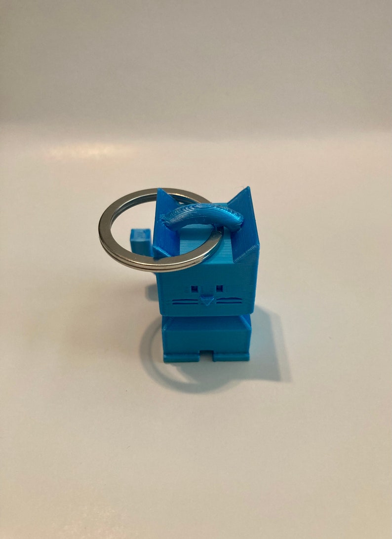 3D Printed Cat Keychain - Etsy