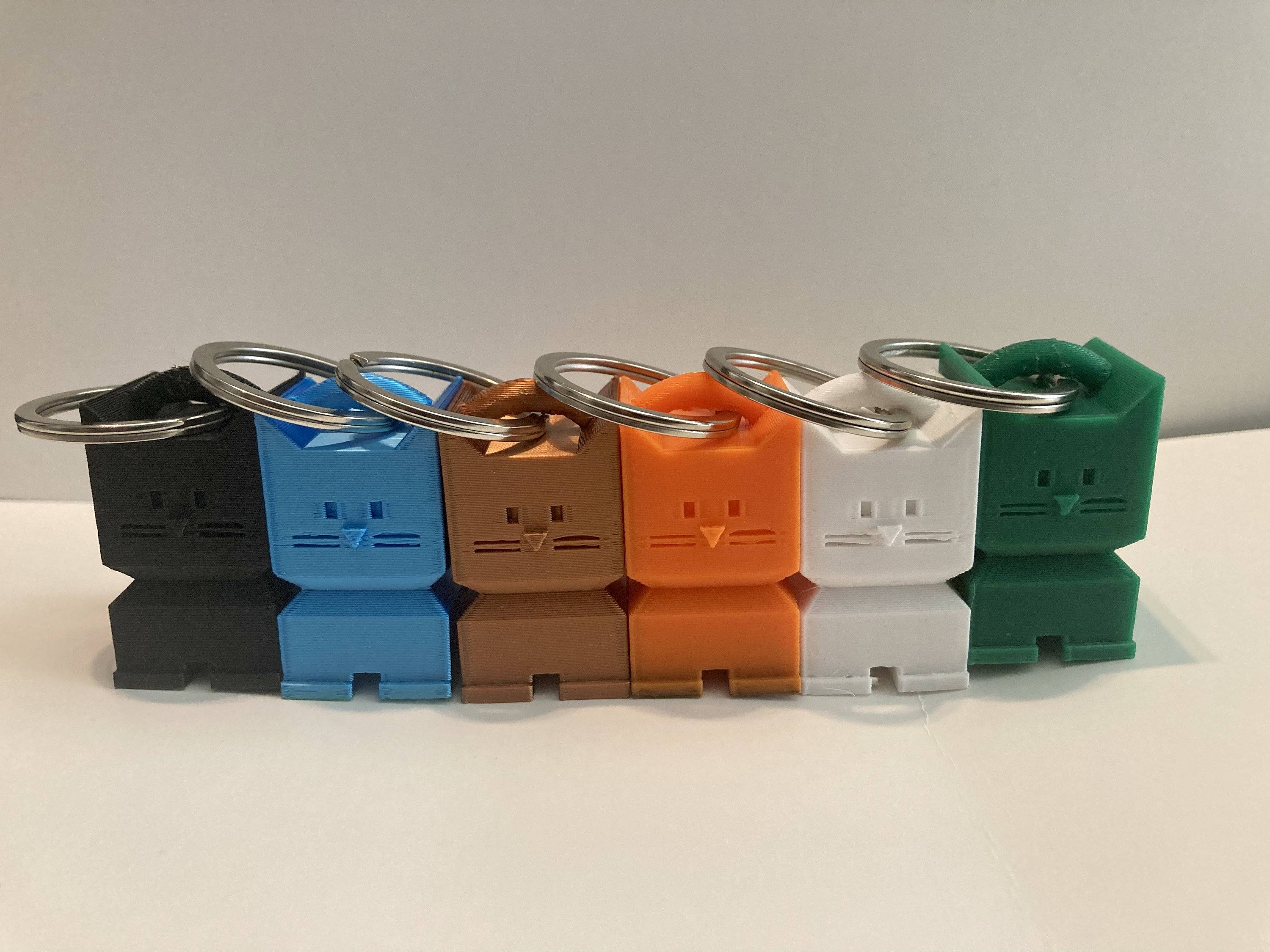 3D Printed Cat Keychain - Etsy