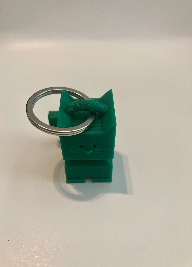 3D Printed Cat Keychain - Etsy