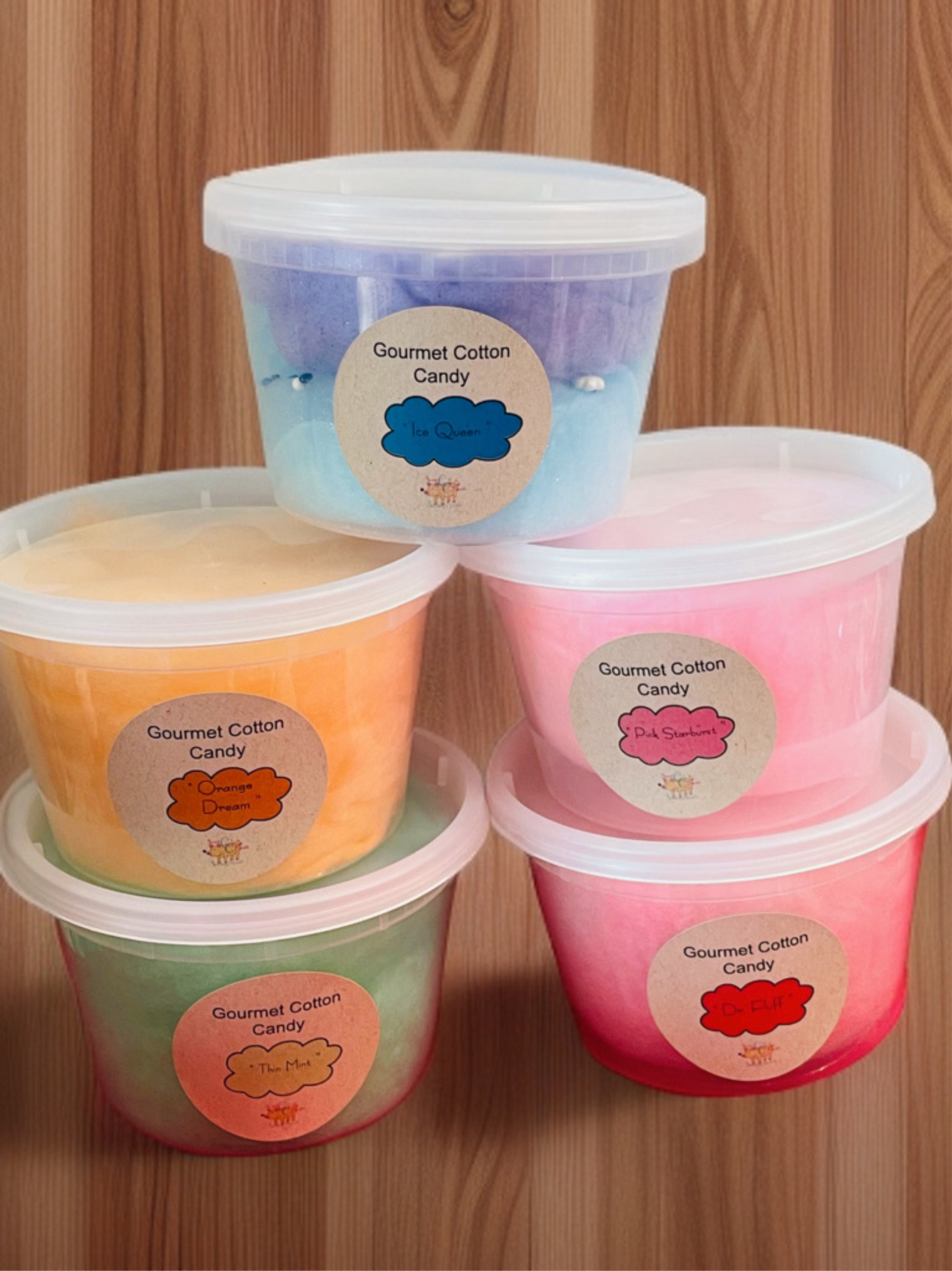 Cotton Candy Gourmet Candy Floss Varity Fluffy Flavors Homemade ...