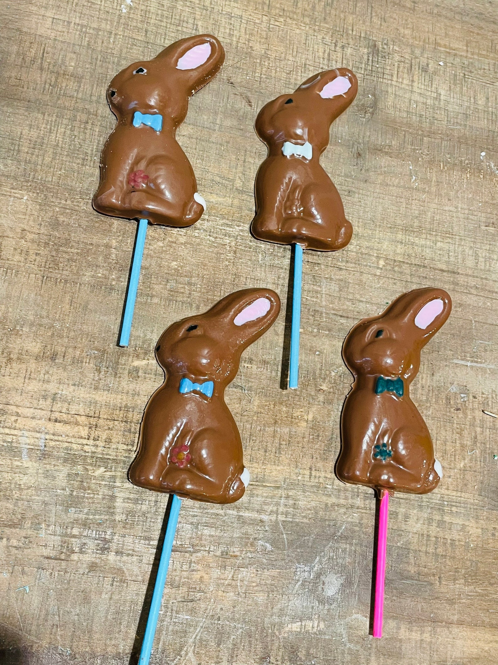 Easter Chocolate Bunny Easter Basket Rabbit Bunny Lollipop - Etsy