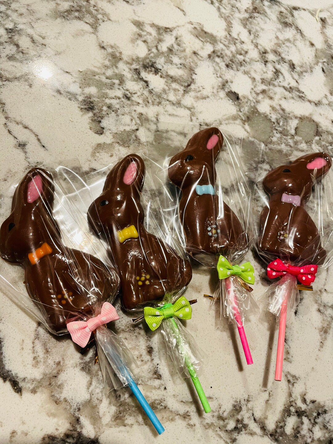 Easter Chocolate Bunny Easter Basket Rabbit Bunny Lollipop - Etsy
