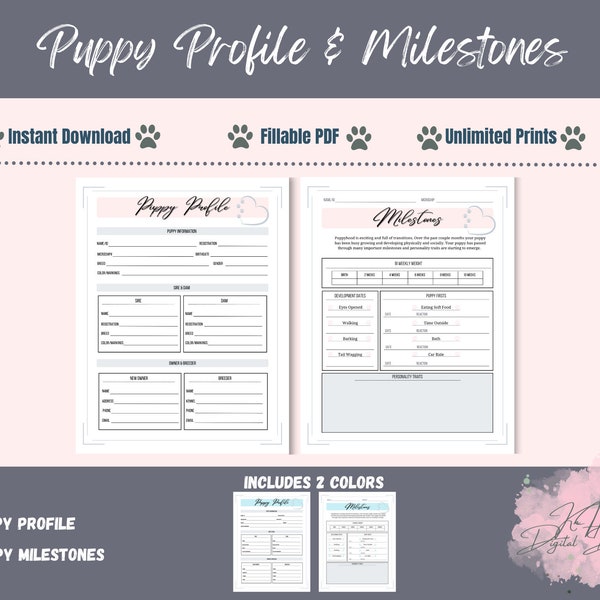 Puppy Profile - Etsy