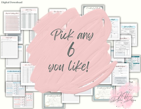 Pick 6 Custom Breeder Bundle Printable Digital Mix and - Etsy
