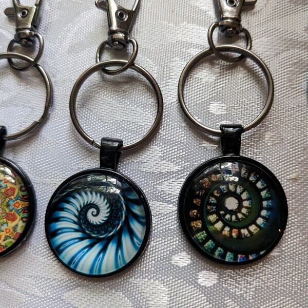 Glass Dome Keychain - Etsy