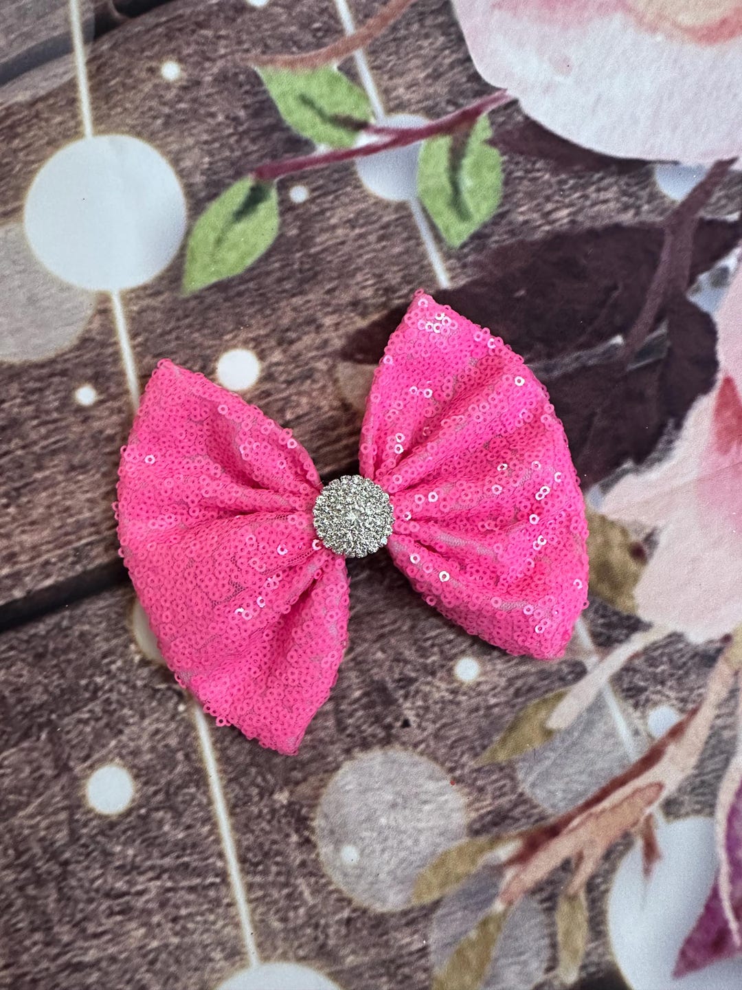 6 Inch Sequin Bow - Etsy