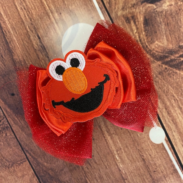 Elmo Hair Bow - Etsy