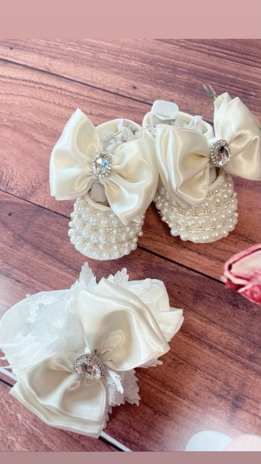 Baby Shoes and Headband Set 0/6 Months - Etsy