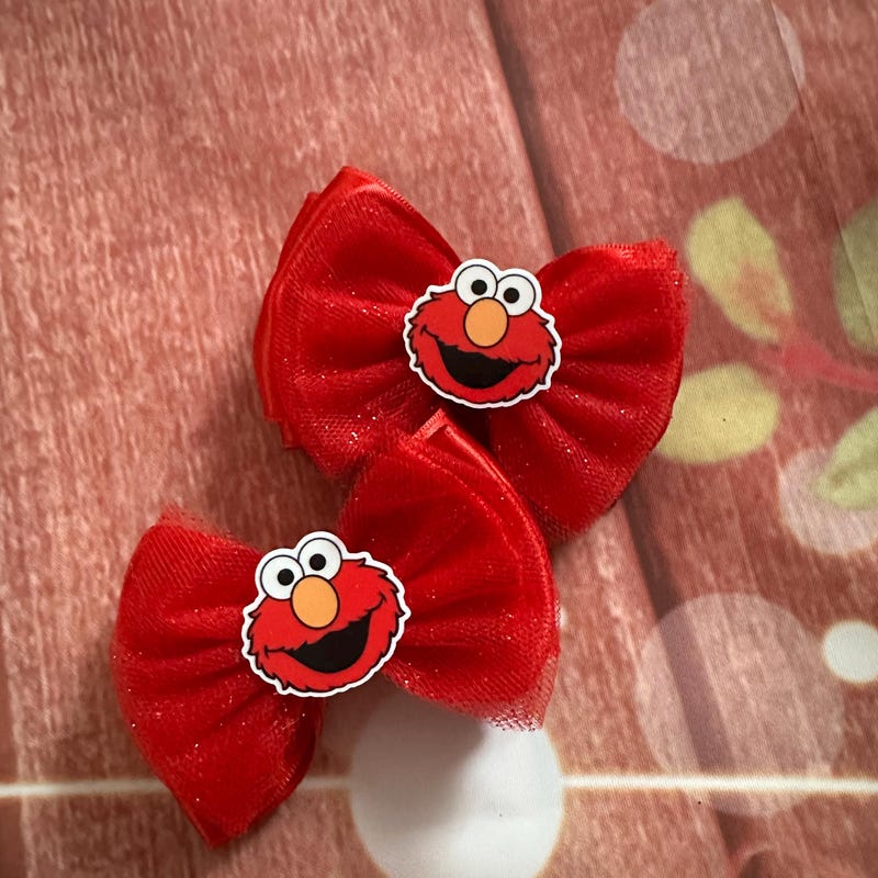 Elmo Hair Bow - Etsy