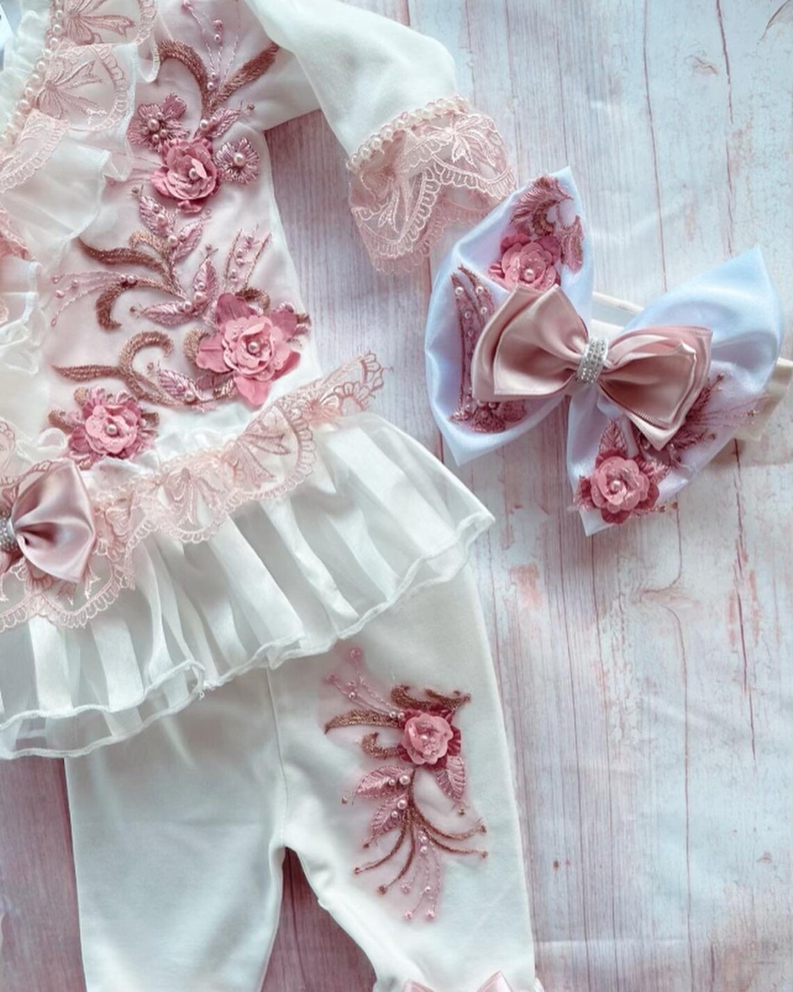 Ruffle Baby Set - Etsy