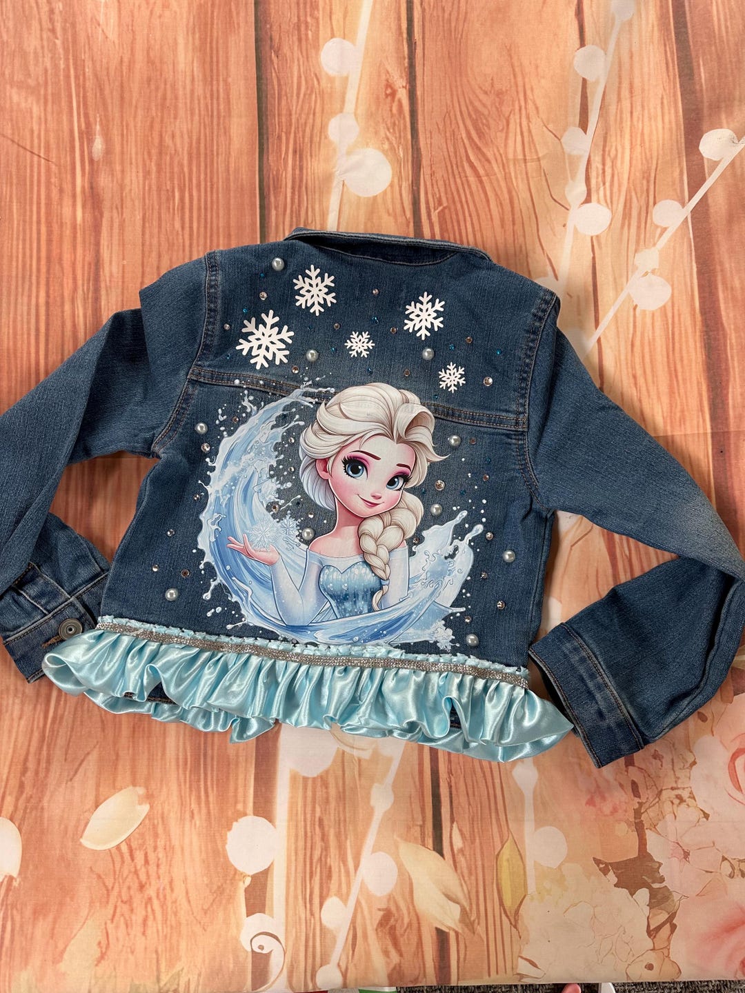 Frozen Princess Elsa Denim Jacket - Etsy