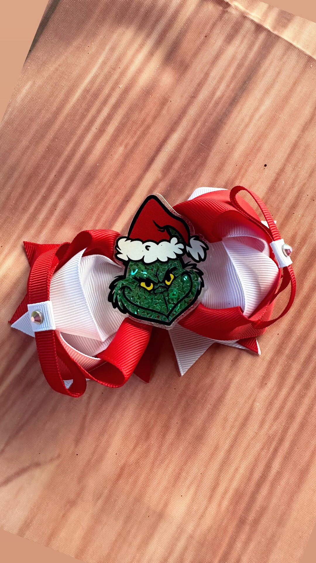 Grinch Hair Bow - Etsy