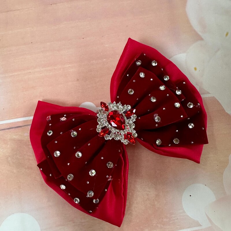 Red Hair Bow - Etsy