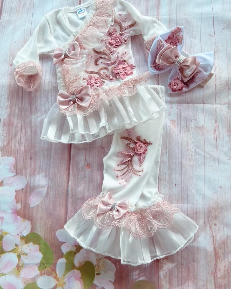 Ruffle Baby Set - Etsy