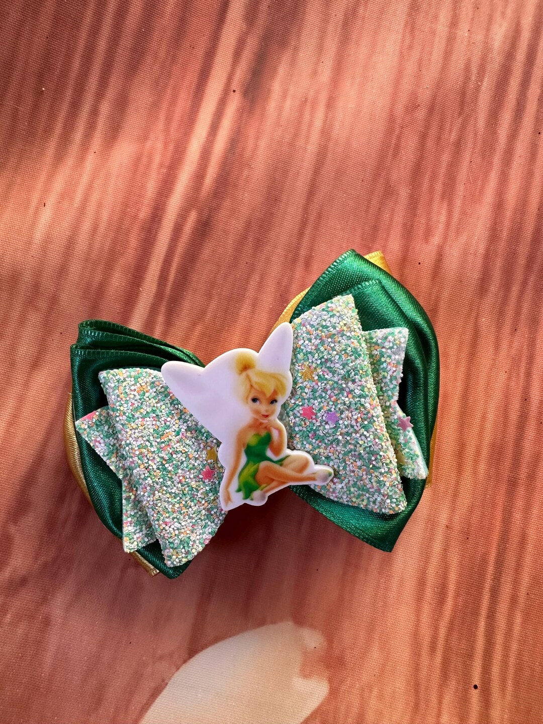 Tinkerbell Pigtail Size Bow - Etsy