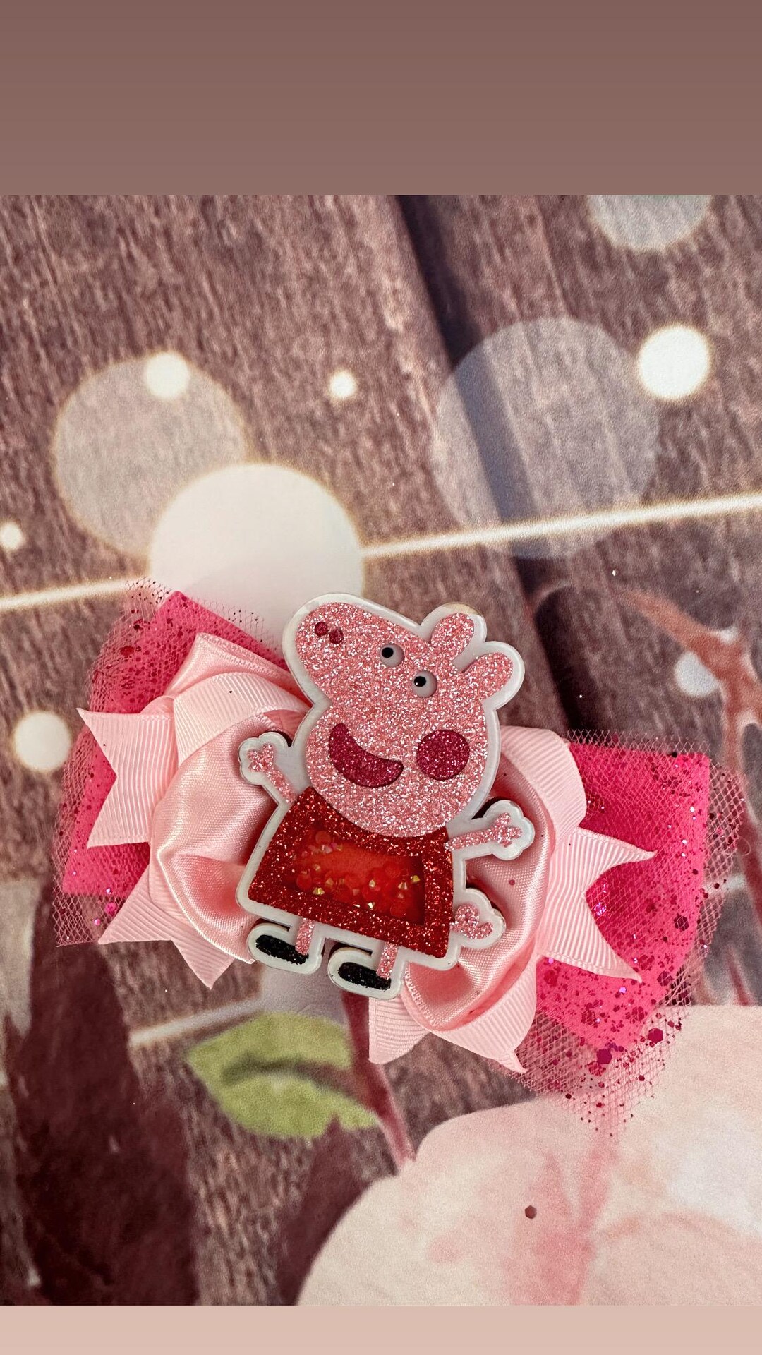 Peppa the Pig Hair Bow - Etsy