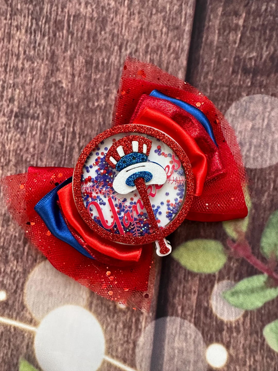 New York Yankees Hair Bow - Etsy