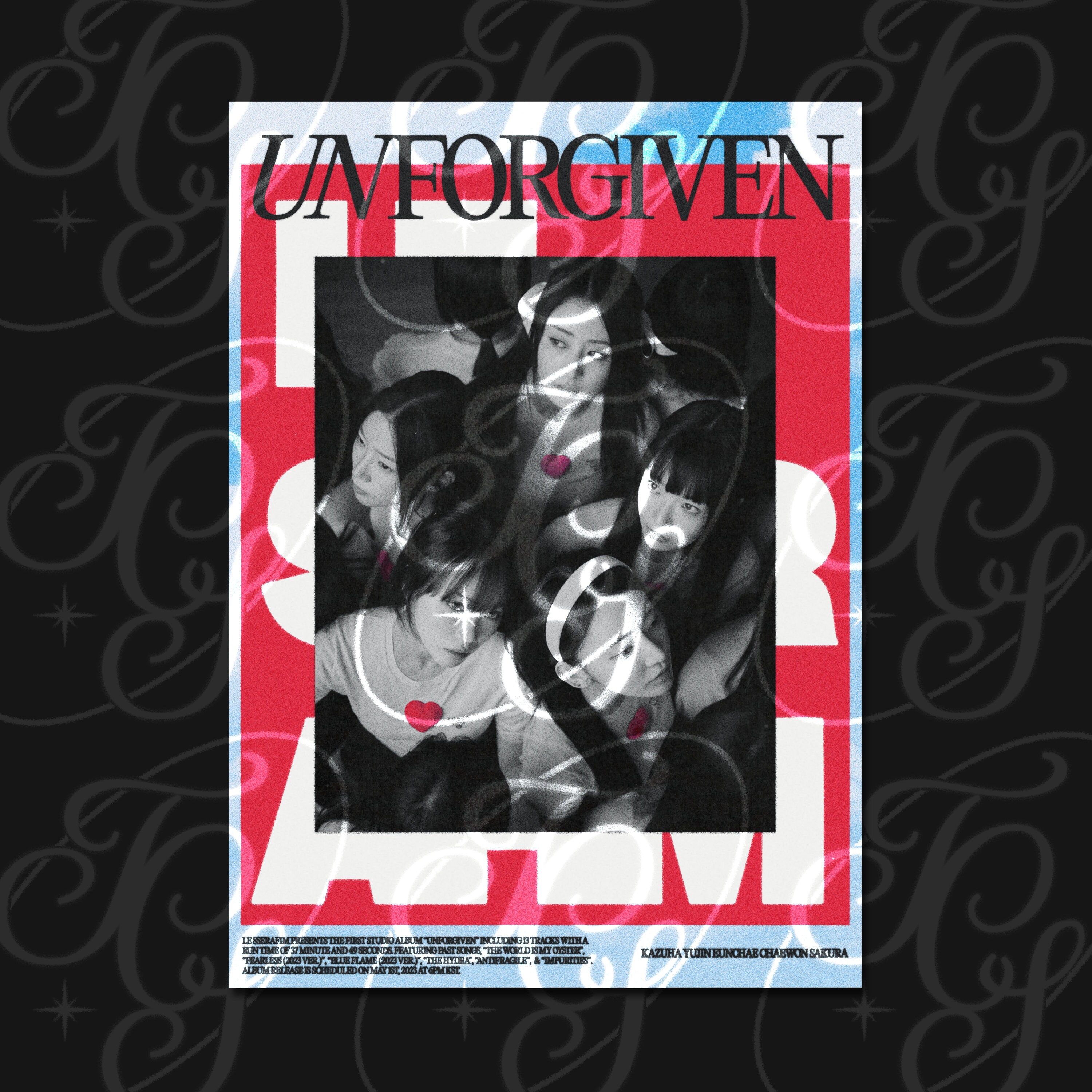 The UNFORGIVEN Collection. Kpop DIGITAL Prints. LESSERAFIM. Wall Prints ...
