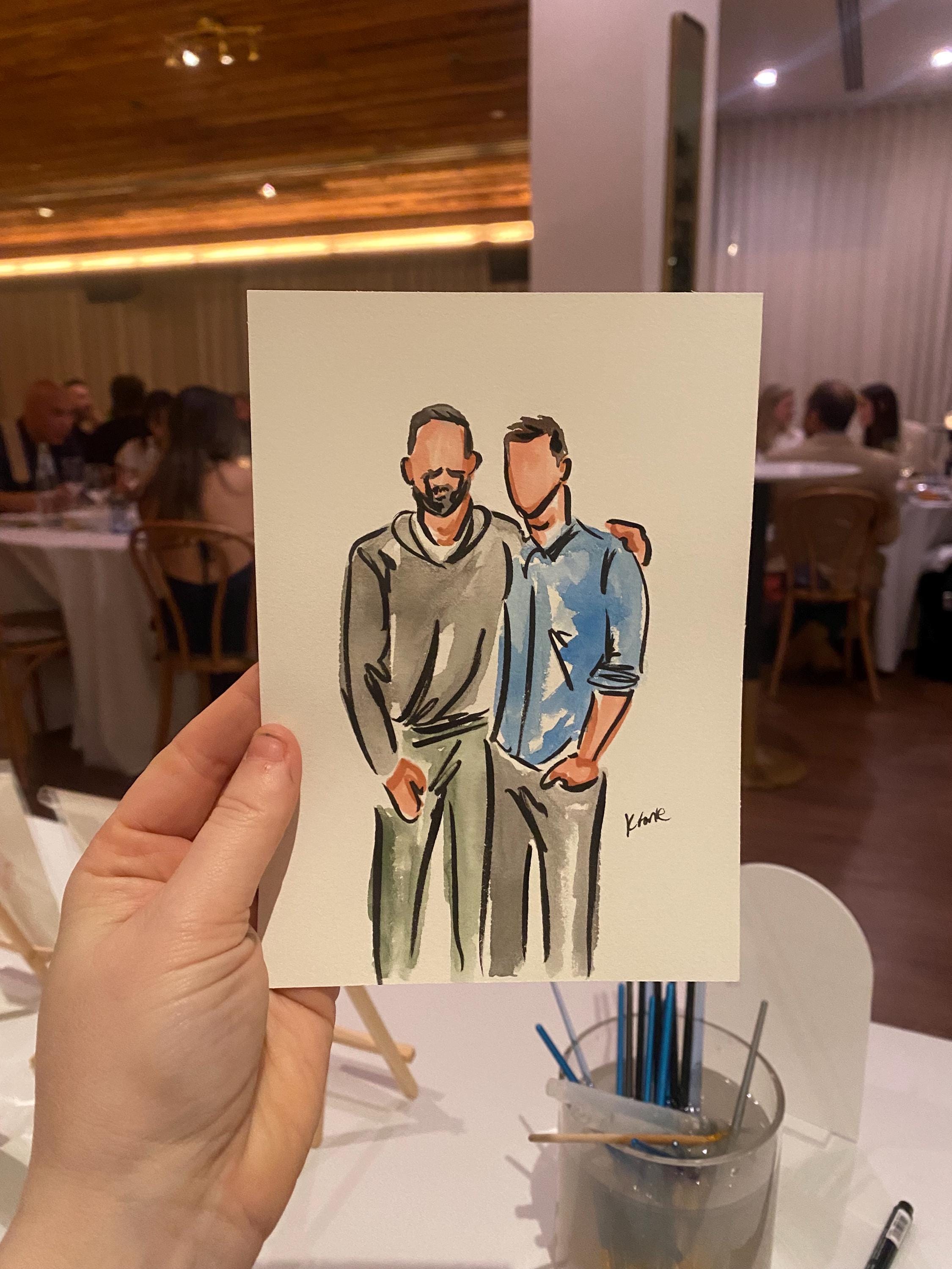 NJ Wedding Vendor, Live Painter: Live Watercolor Guest Portraits - Hand ...
