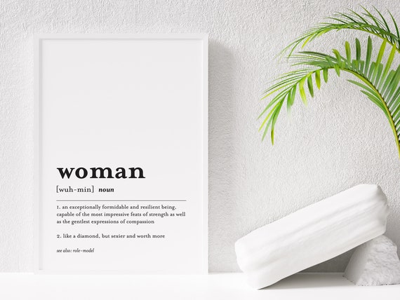 Woman Definition Printable Poster Digital Download | Etsy