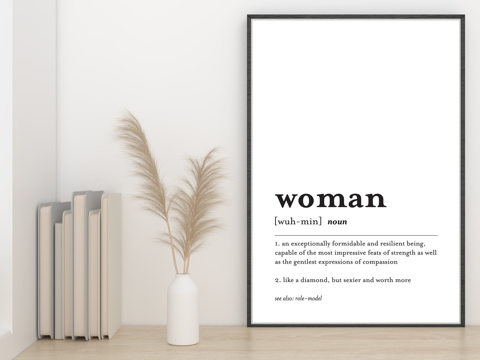 Woman Definition Printable Poster, Digital Download, Minimalist Wall ...