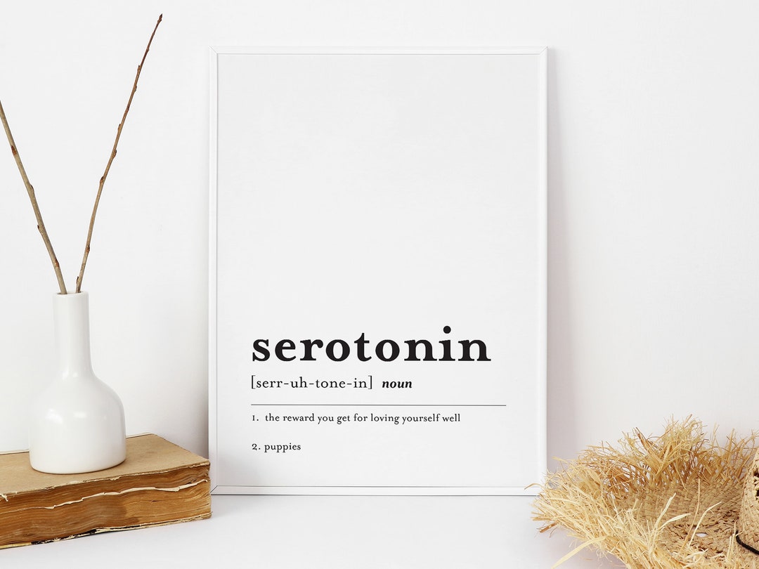 Serotonin Poster, Serotonin Definition Printable, Therapy Office Decor ...