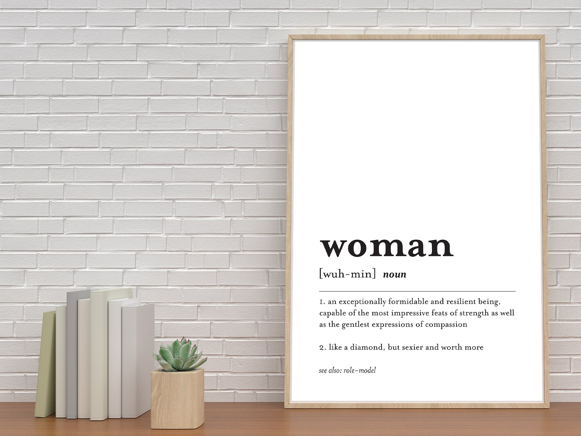 Woman Definition Printable Poster, Digital Download, Minimalist Wall ...