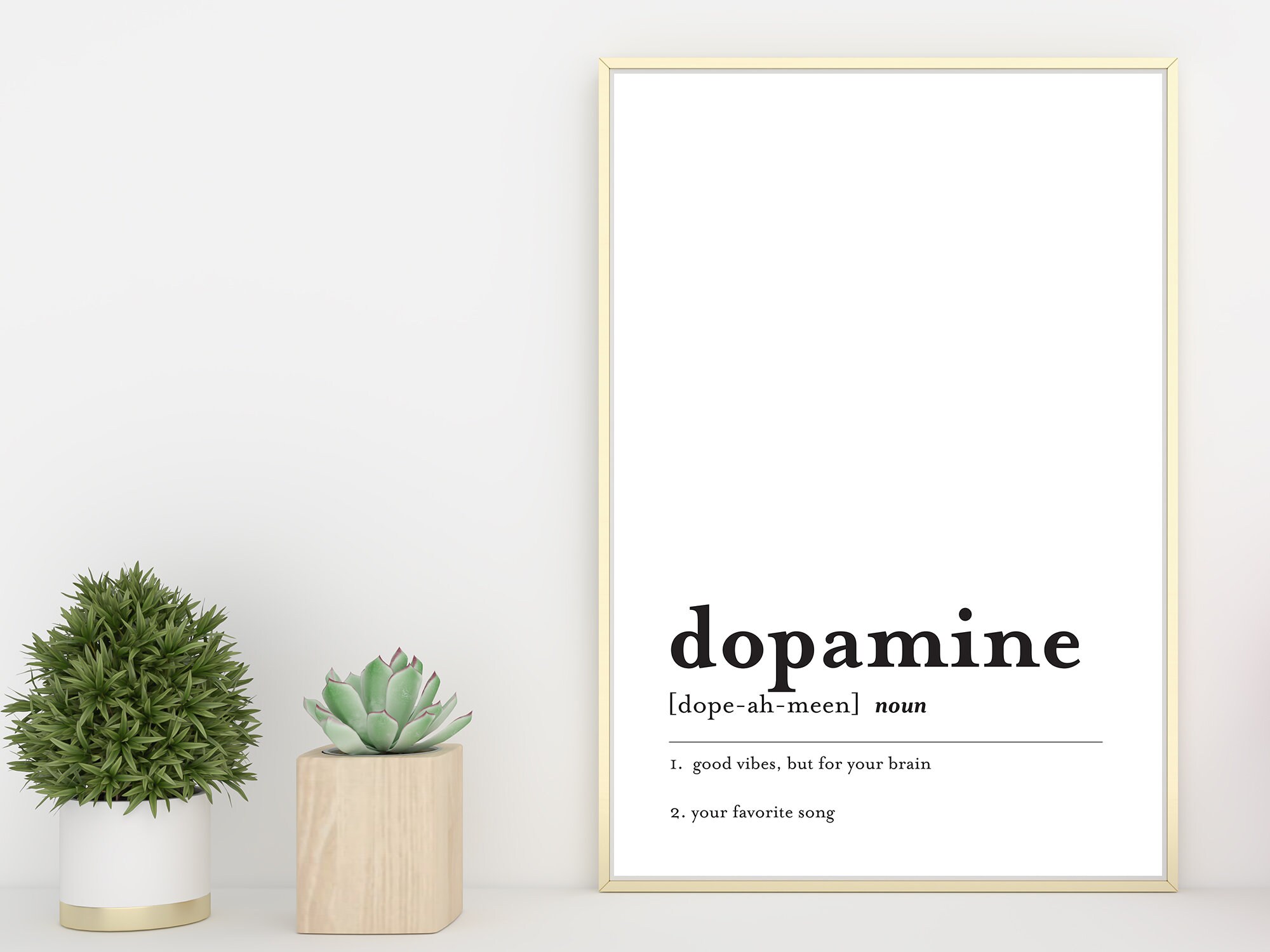 Dopamine Print, Dopamine Poster, Black and White Wall Art Print ...