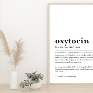 Oxytocin Definition Printable Art, Digital Download, Psychology ...