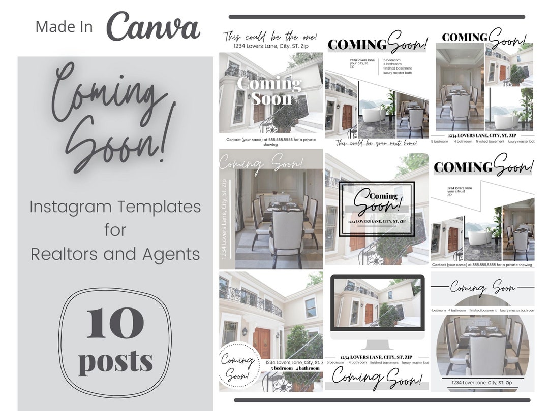Coming Soon Real Estate Template Realtor & Agent Instagram Post ...