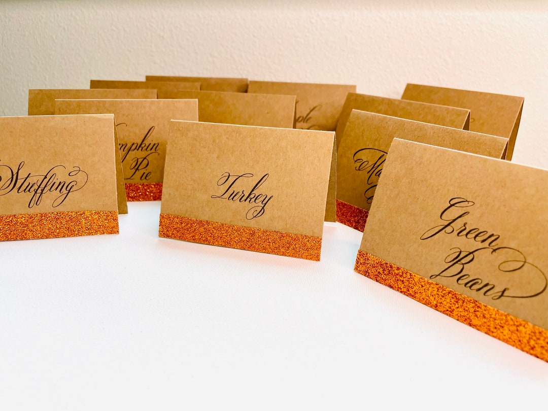 Thanksgiving Food Cards Fall Thanksgiving Table Decor Thanksgiving Tent ...